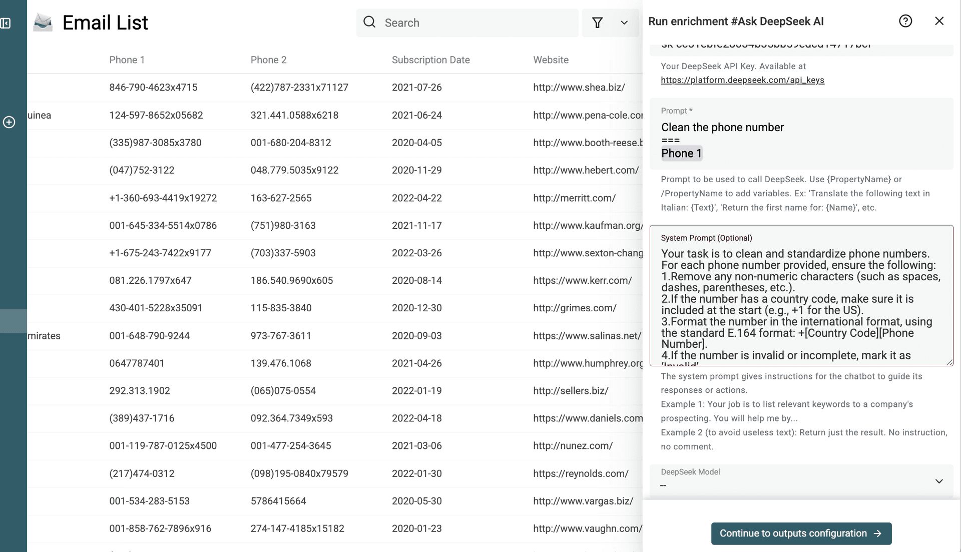 Run DeepSeek AI on Excel/CSV lines - In Bulk - Datablist
