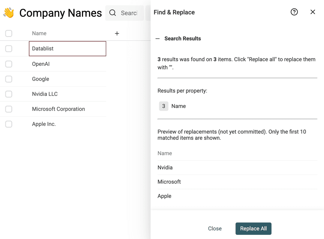 Free Data Matching Online tool - Datablist