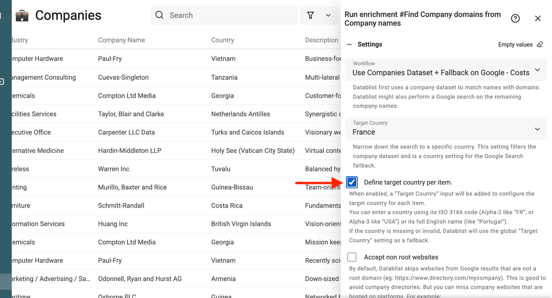How to find company websites from company names? - Datablist