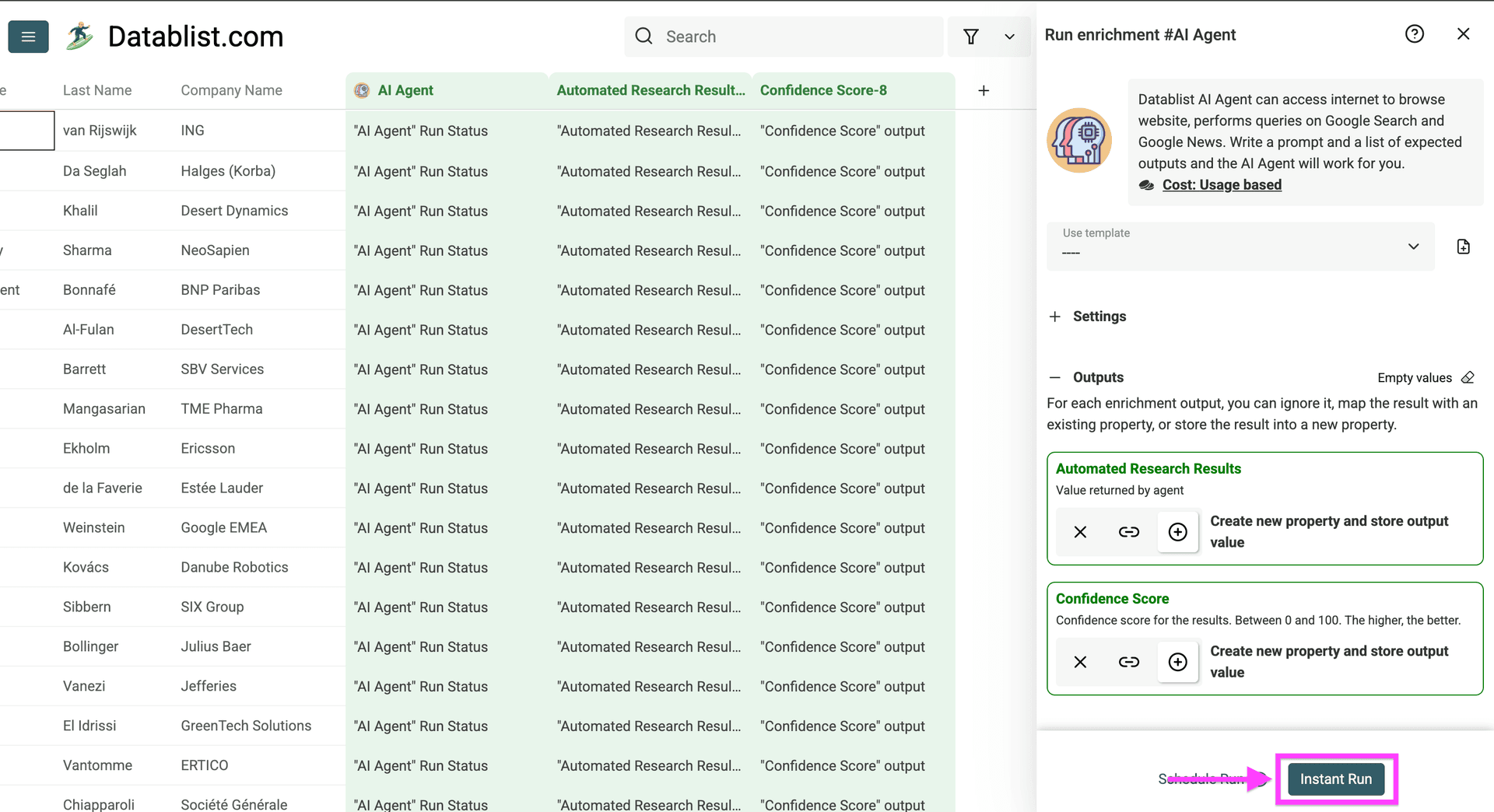 Automating Google Searches on a Excel file with AI (4 Steps) - Datablist