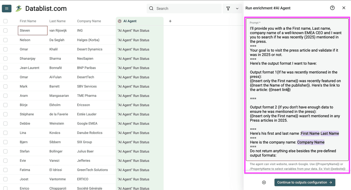 Automating Google Searches on a Excel file with AI (4 Steps) - Datablist
