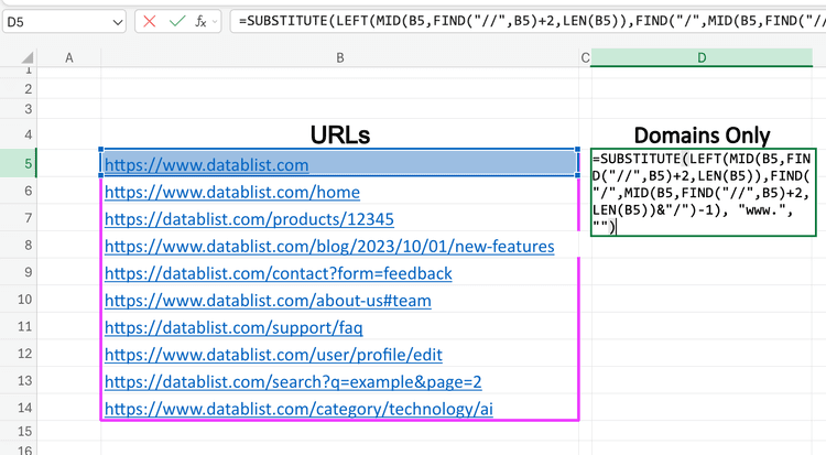 3 Proven Methods to Extract Domains from URLs (AI-Powered) - Datablist