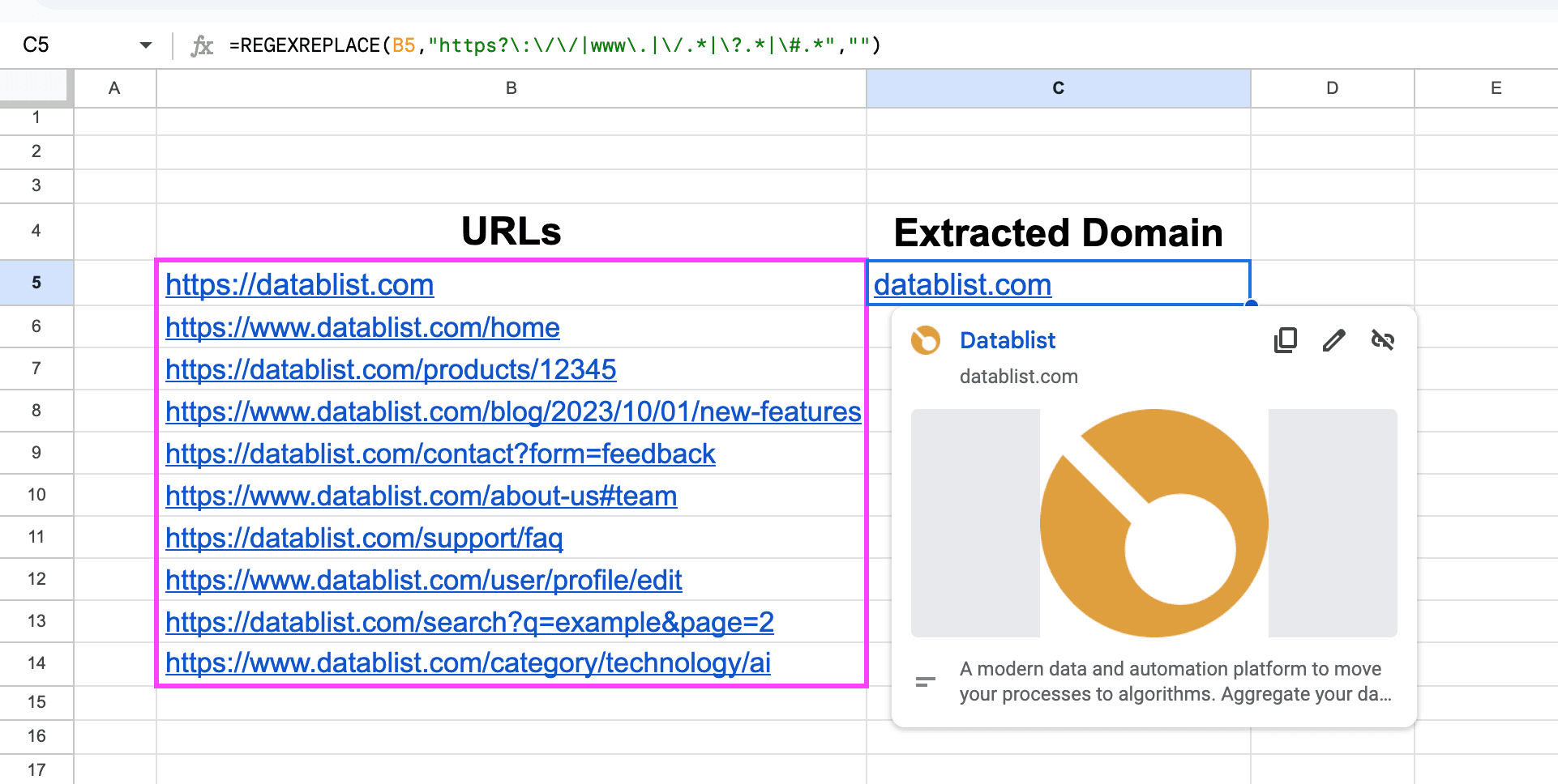 3 Proven Methods to Extract Domains from URLs (AI-Powered) - Datablist