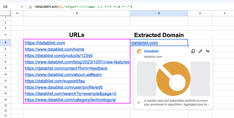 3 Proven Methods to Extract Domains from URLs (AI-Powered) - Datablist