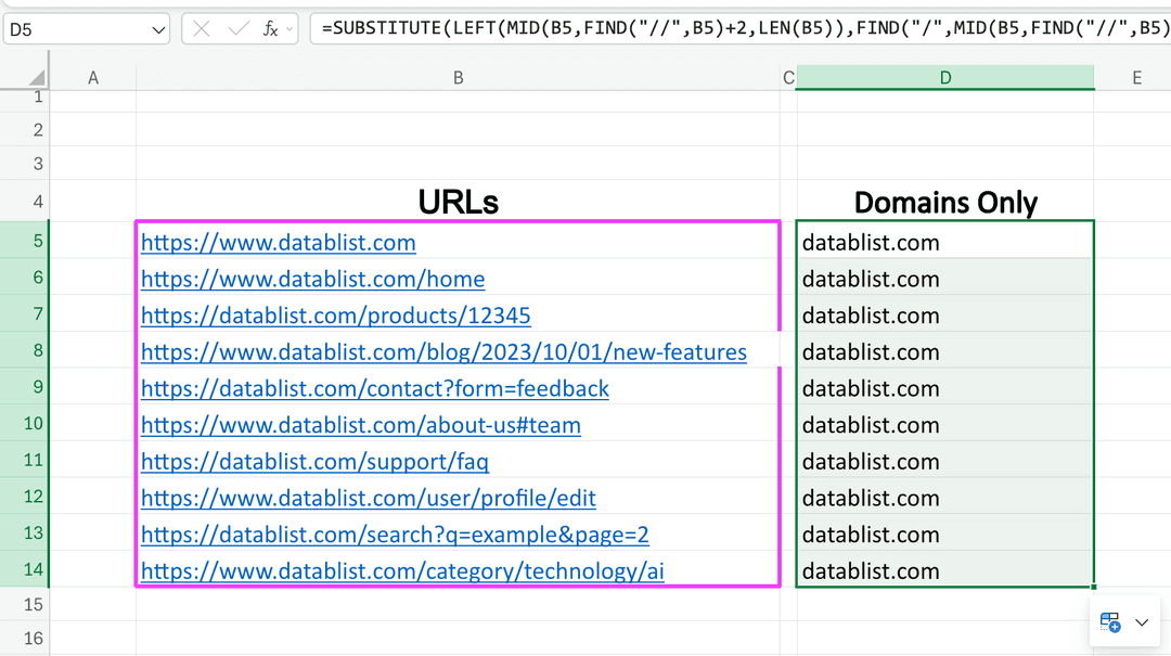 3 Proven Methods to Extract Domains from URLs (AI-Powered) - Datablist