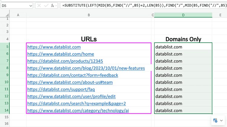 3 Proven Methods to Extract Domains from URLs (AI-Powered) - Datablist