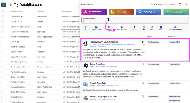 How to Translate an E-commerce Product Catalog with ChatGPT - Datablist