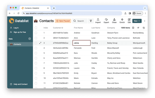免费在线 CSV 编辑器与查看器 - Datablist