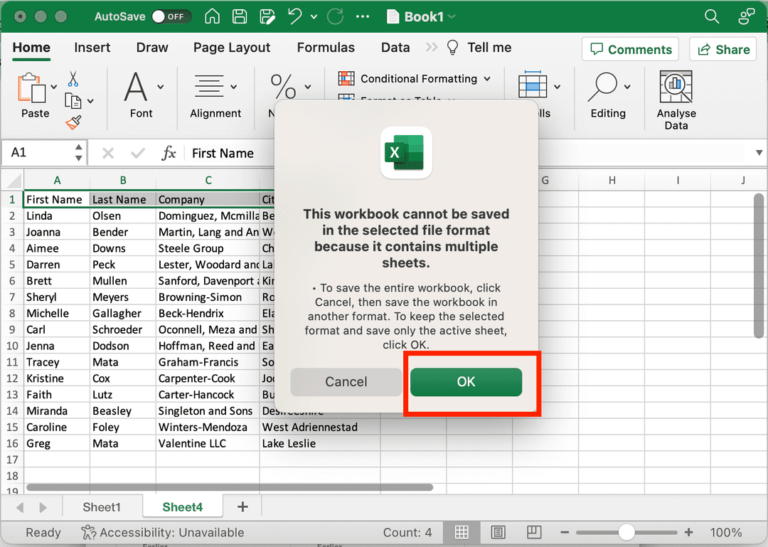 Export Microsoft Excel selection into a CSV file - Datablist