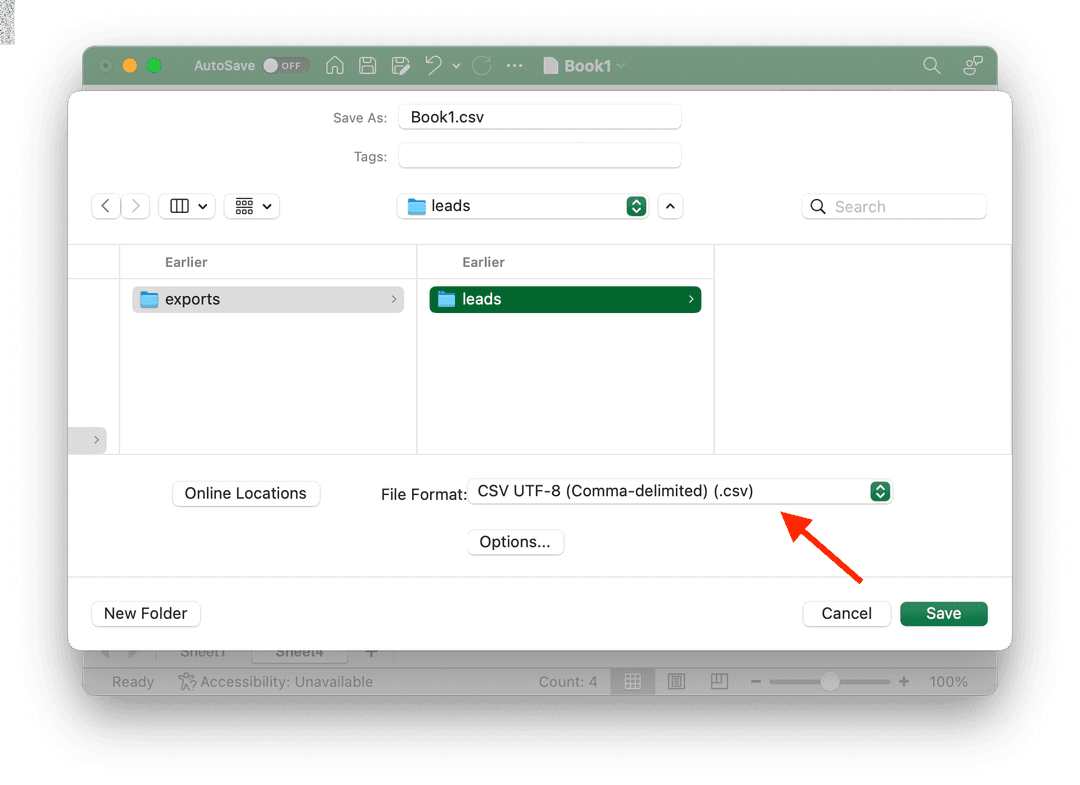Export Microsoft Excel Selection Into A Csv File Datablist