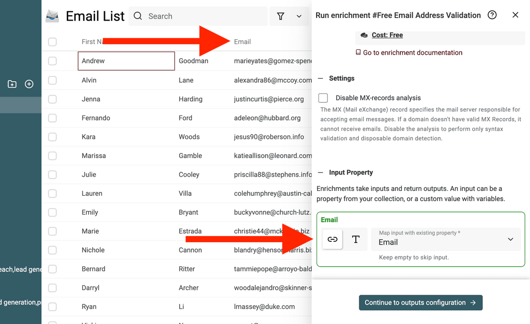 Determine if email addresses are business or from personal email ...