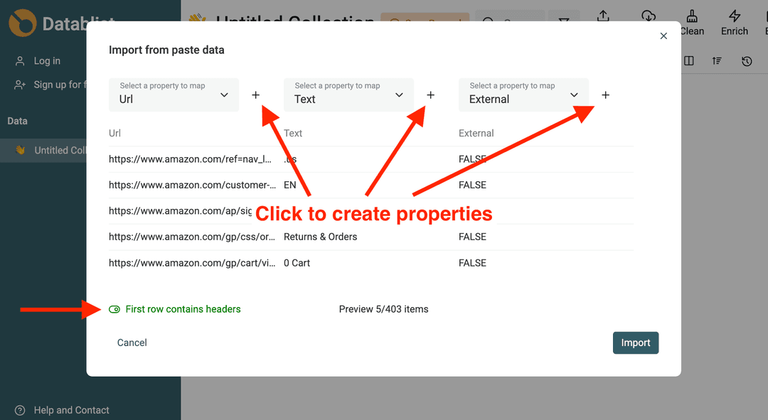 Extracy all URLs from a webpage - Datablist - Datablist