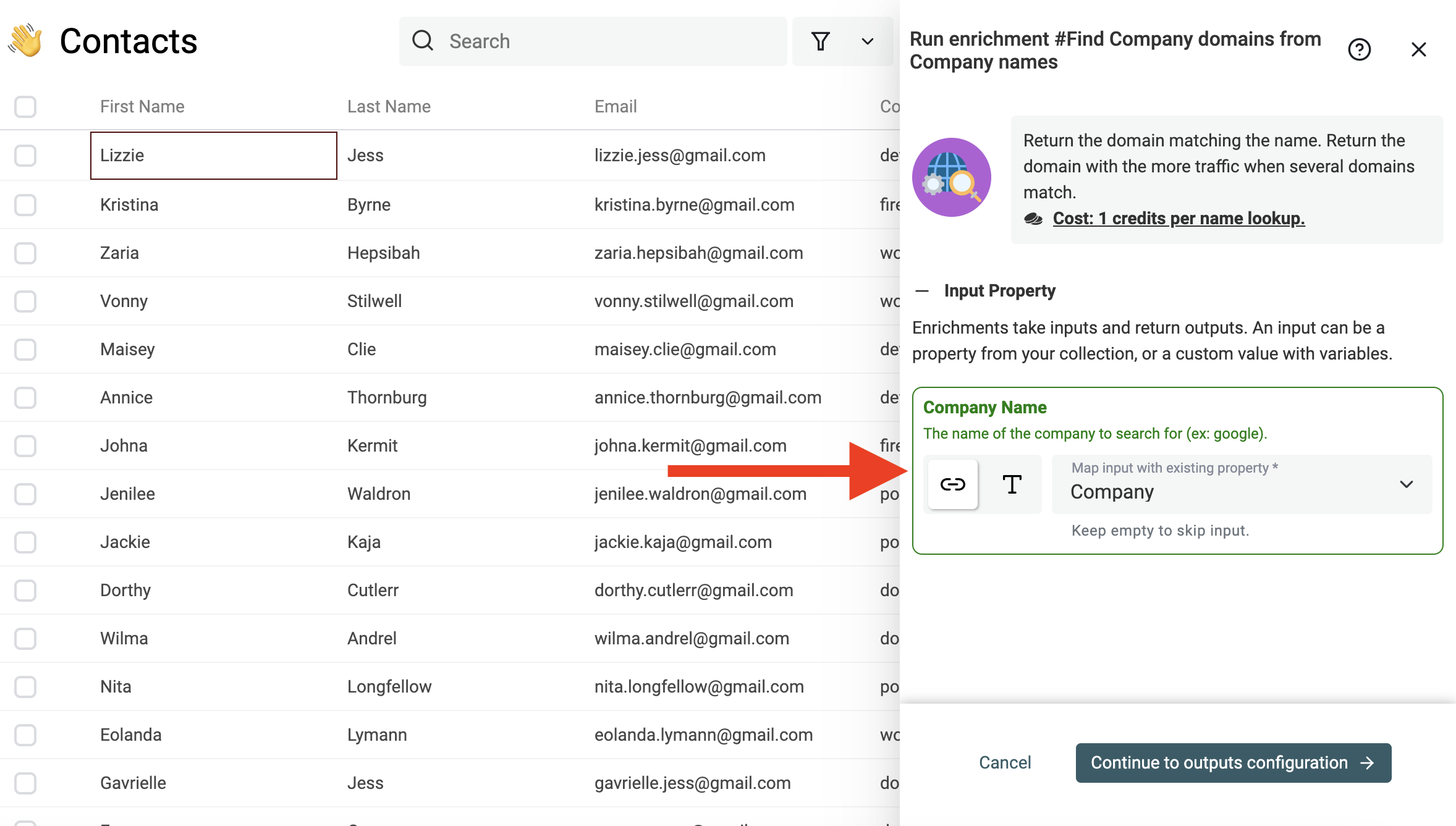 Find the company domains from a CSV/Excel with company names - In Bulk