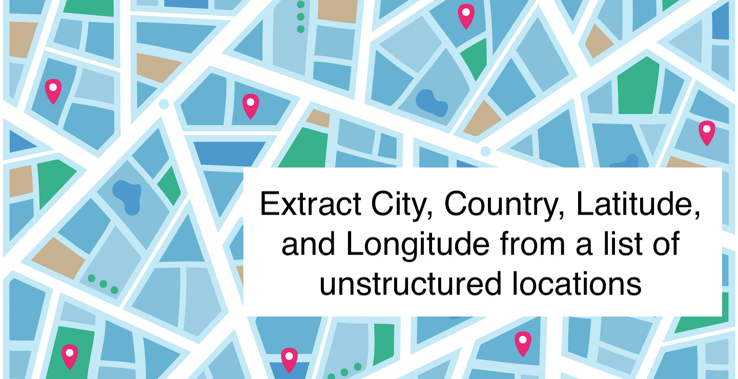 How to extract the City and Country from a list of addresses - Datablist