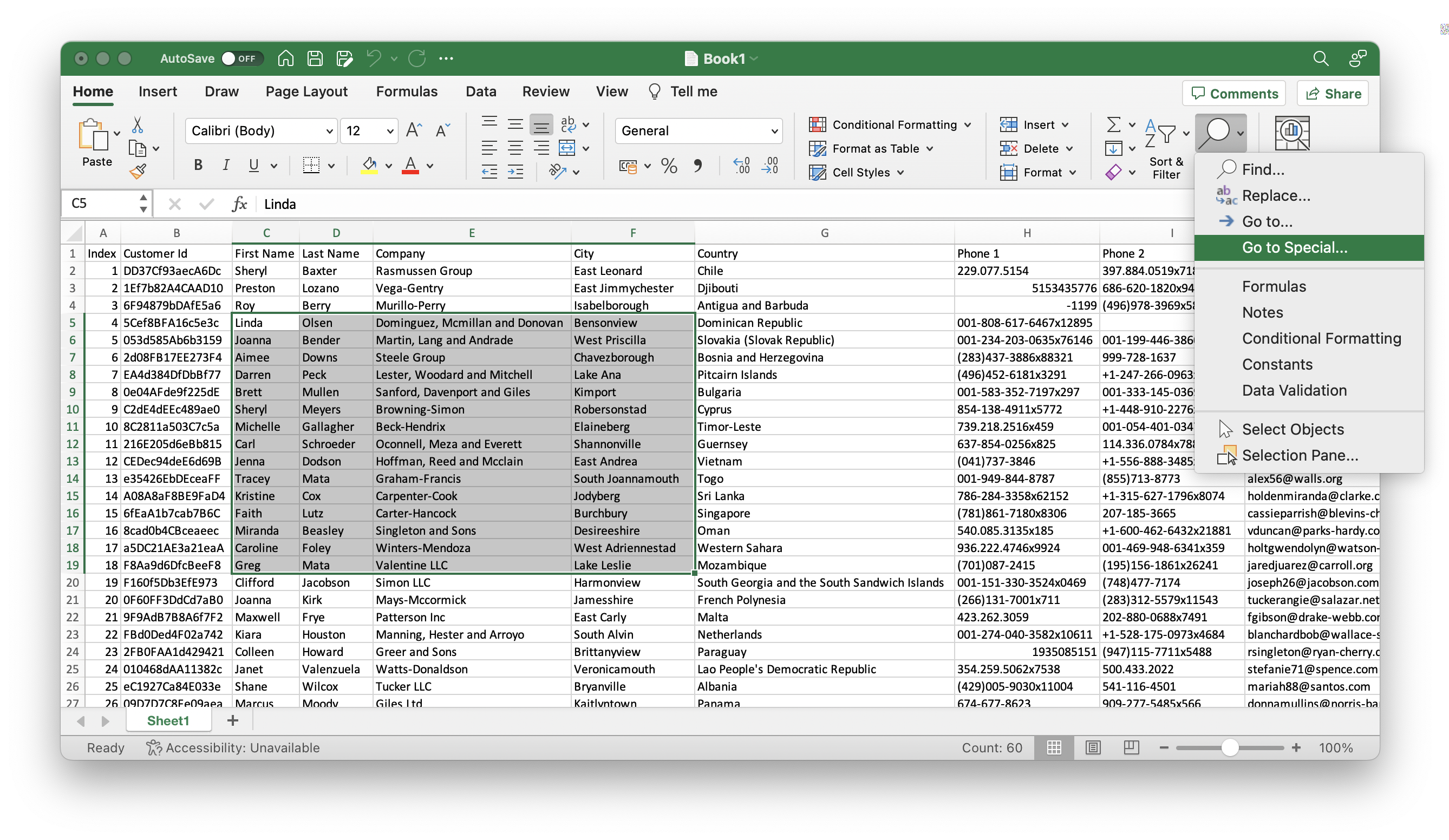 Export Microsoft Excel Selection Into A CSV File Datablist